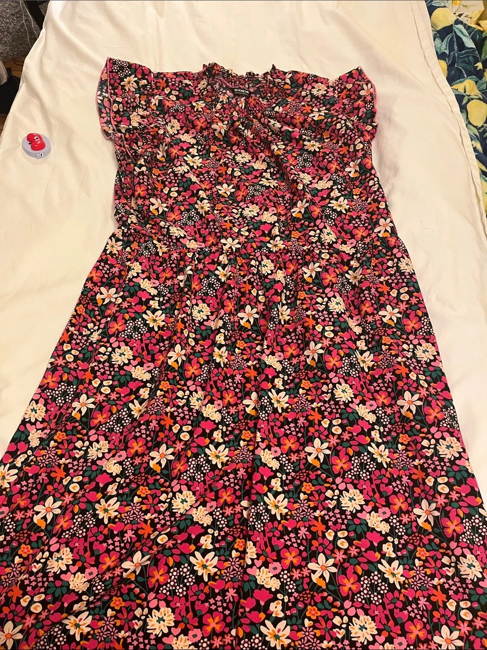 BloomChic | Dresses | Bloomchic Floral Maxi Dress Black With Pink ...